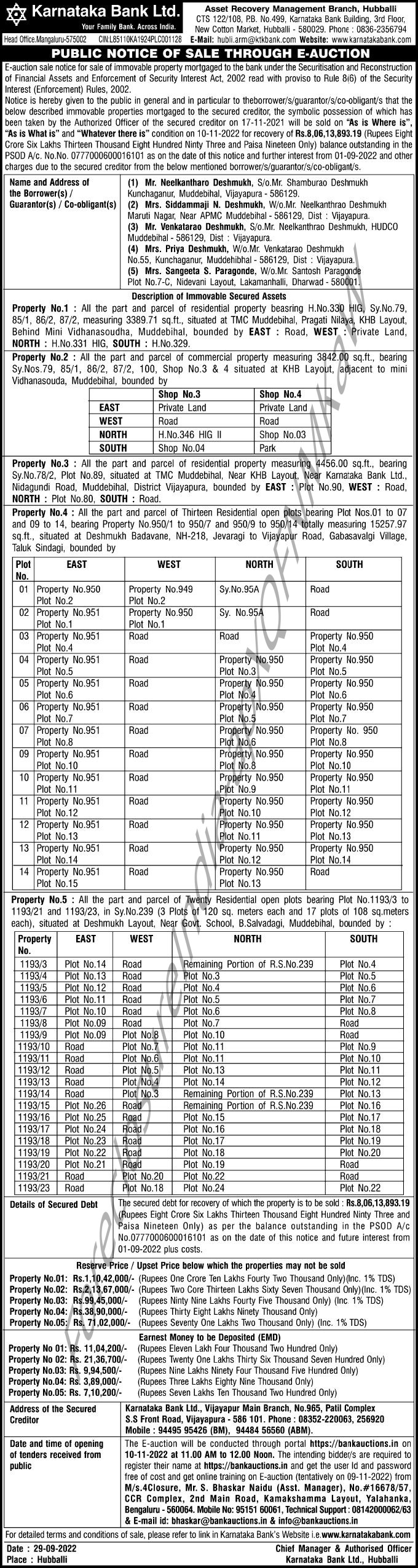 Residential Plot at Gabasavalgi Village, Taluk Sindagi – BankAuctions.in
