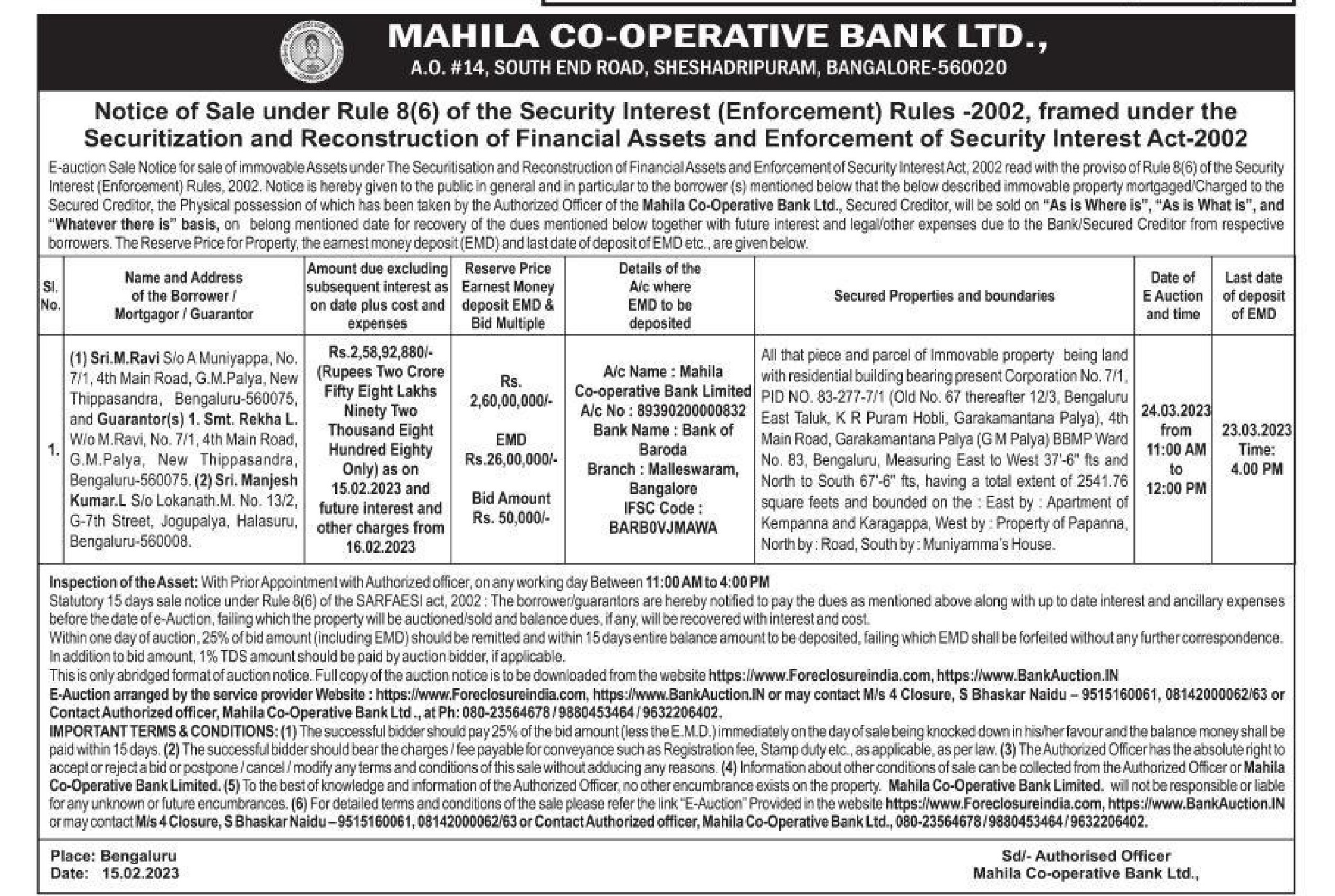 Land and Building at K R Puram Hobli, Garakamantana Palya, Bengaluru ...