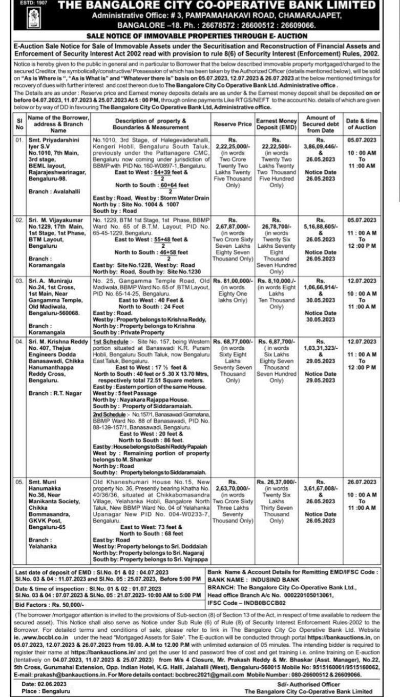 Plot at K.R. Puram Hobli, Bengaluru – BankAuctions.in